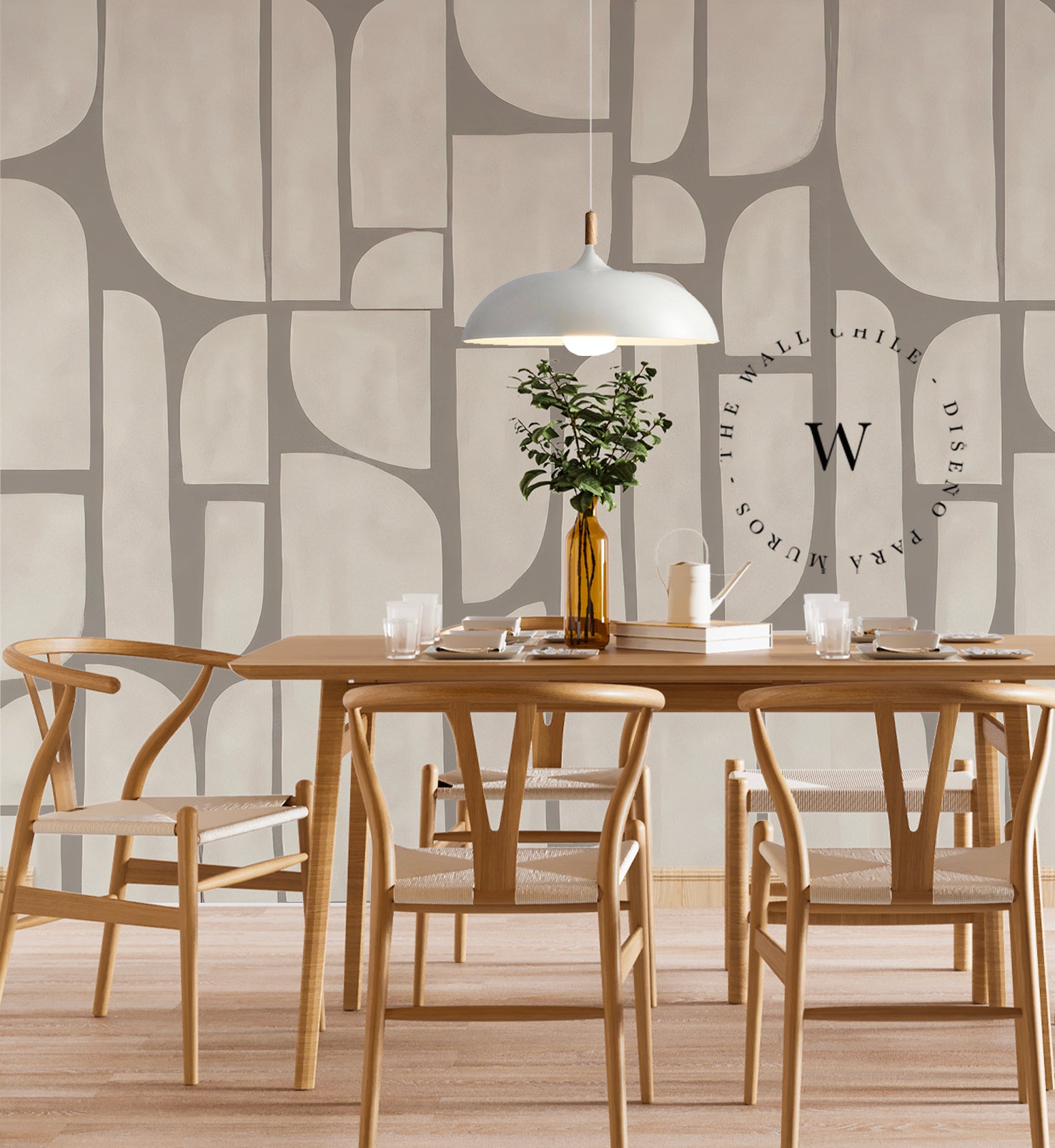 Geo Pattern Beige Wallpaper – OMNIO